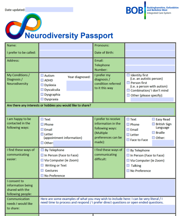 Neurodiversity Passports - Autism Bucks